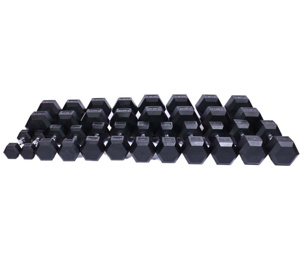 Rubber Hex Dumbbell Sets - Vortex Strength